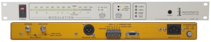 Off-Air AM Modulation Monitor - Model 520 | Inovonics Broadcast, Inc.