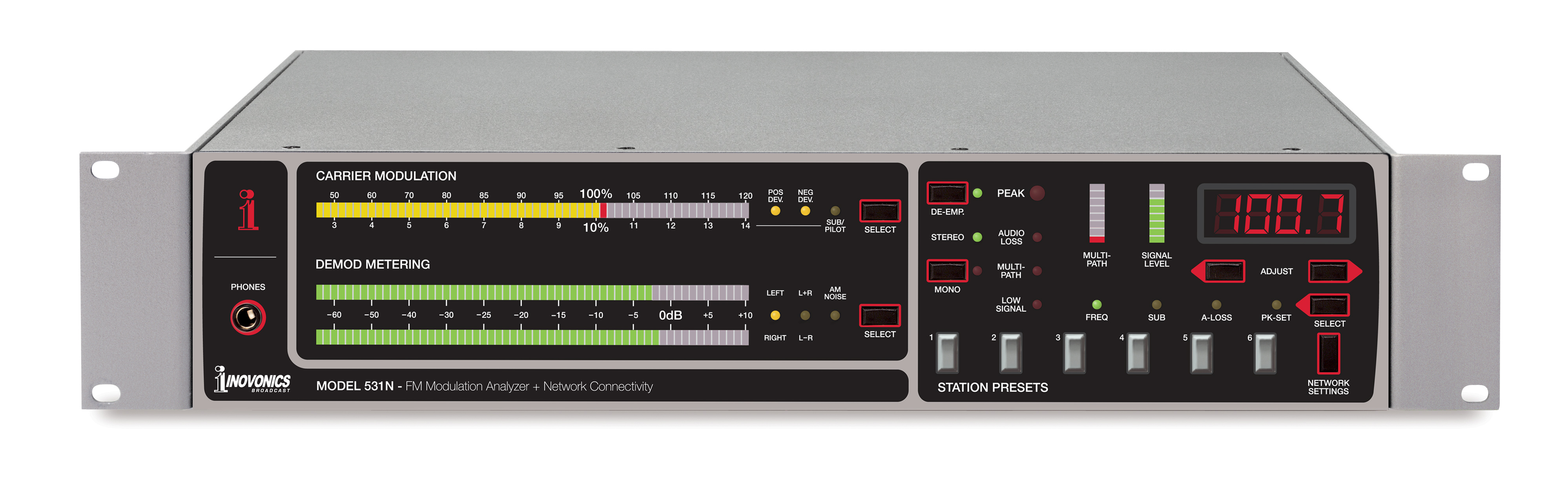 FM Modulation Monitor - Model 531N | Inovonics Broadcast, Inc.